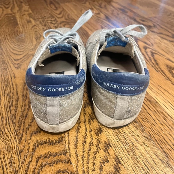 Golden Goose | Shoes | Golden Goose Superstar Sneakers In Silver ...